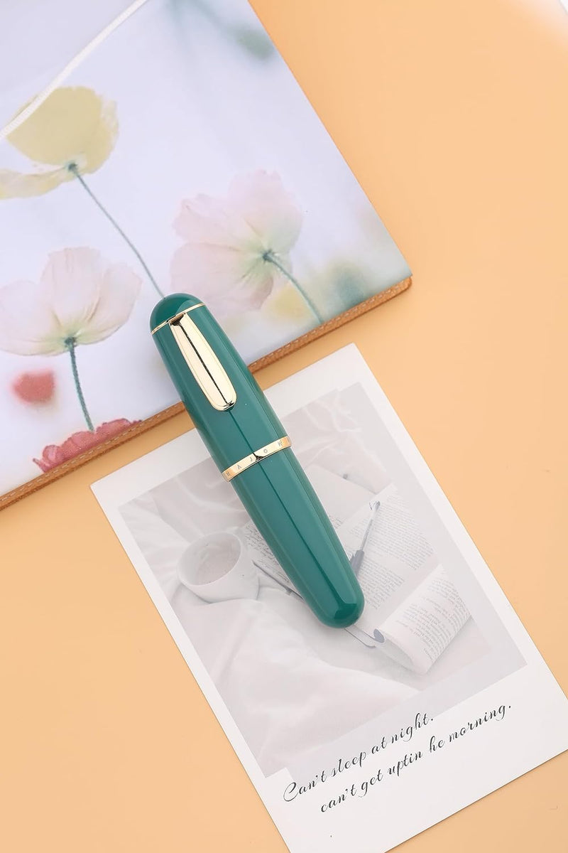 Moonman Q1 Fountain Pen Mini Pine Blossom Green Eyedropper - Fine – The ...