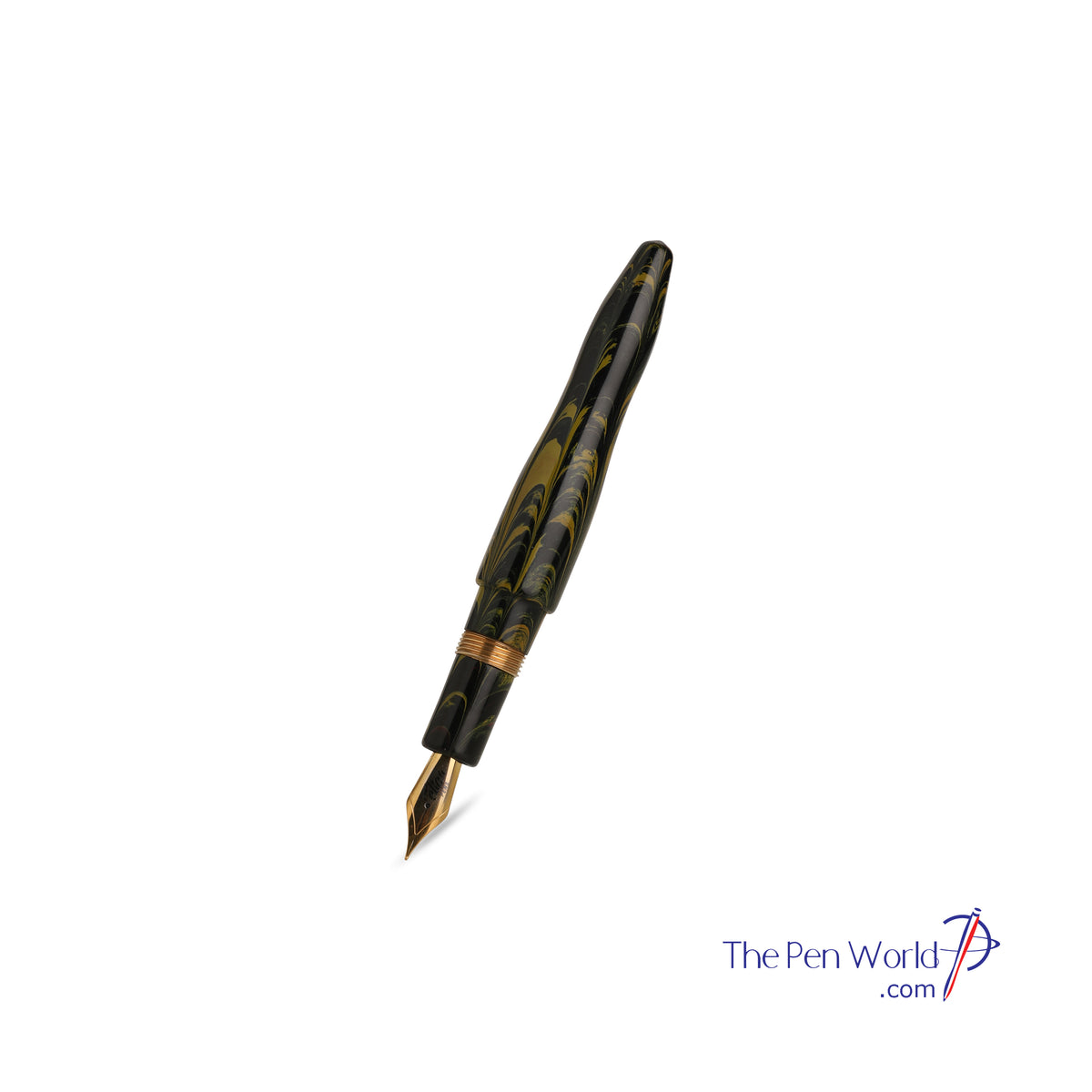 Elica Dura Fountain Pen - Olive Black Ripple – The Pen World