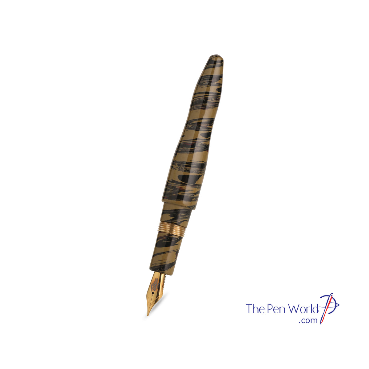 Elica Dura Fountain Pen - Green Brown Swirl – The Pen World