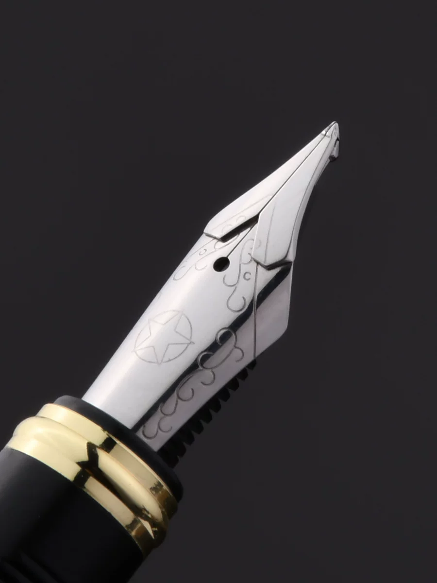 Stacked Nib Fountain Pen Black 3.0 mm Tipping – The Pen World
